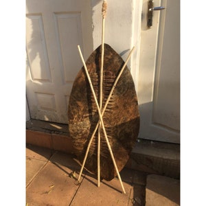 XL 140cm Brown and White African Zulu Traditional Cultural Shield - Etsy