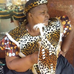 3 Piece Faux Leopard Print Zulu Headband, Mbata Chestguard, and Leopard ...