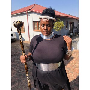 5 in 1 Ndebele Idizila Choker, Bangles, Belt, Beaded Headband & Faux ...