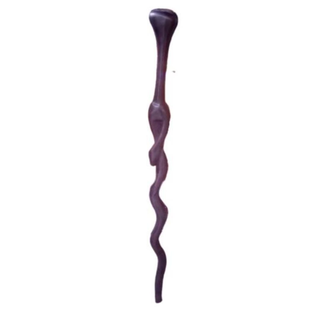 Handcrafted African Wavy Wooden Knobkerrie Stick – 90cm Traditional ...
