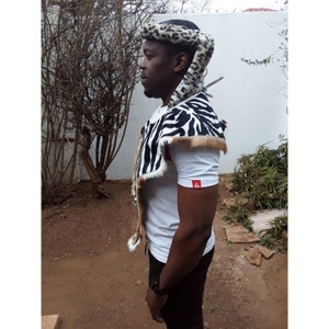 Black and White Zulu Umqhele Mbata Shaka Zulu Ceremony Wedding Attire ...