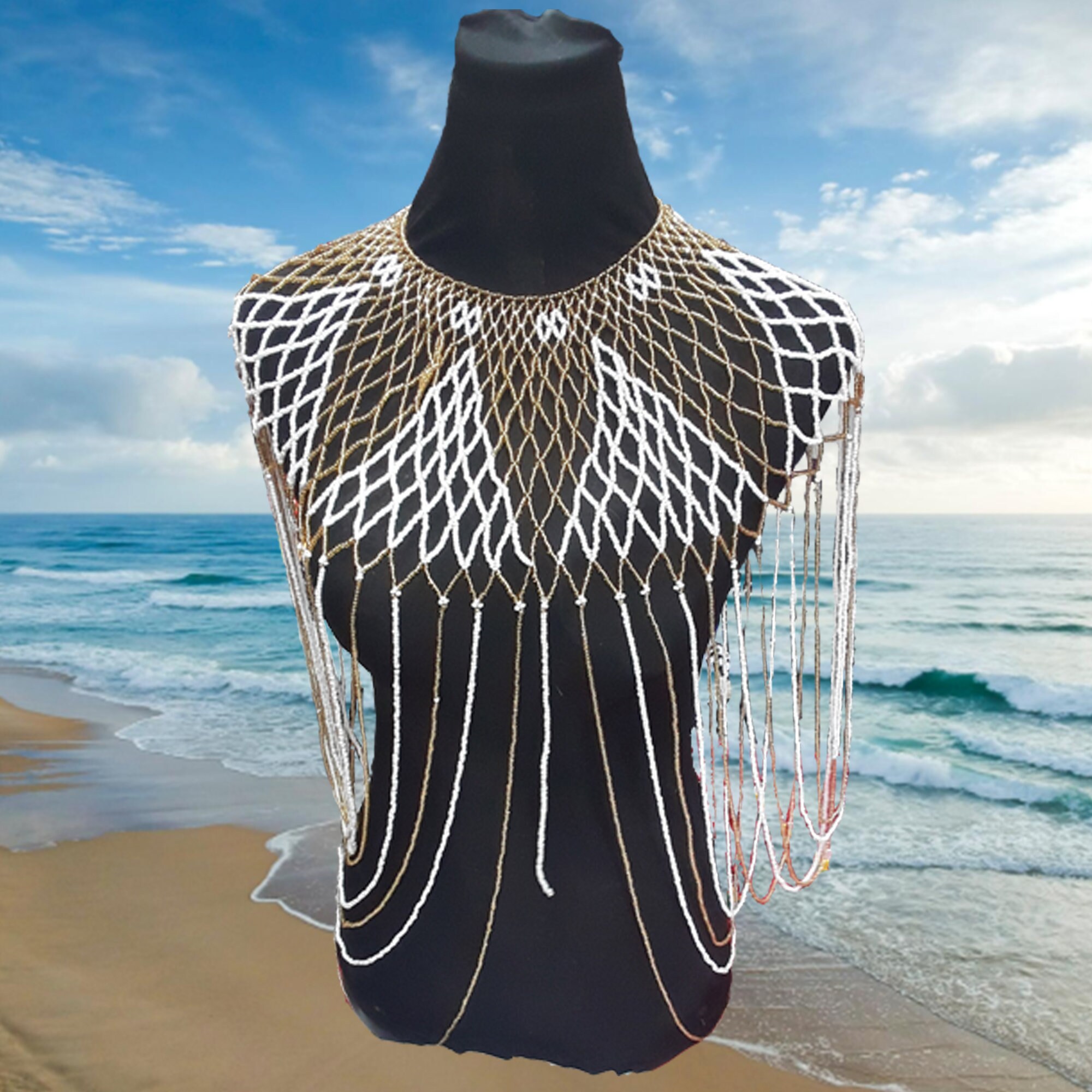 Black and Gold Zulu Full Beaded Vest handmade Zulu Beadsl - Etsy