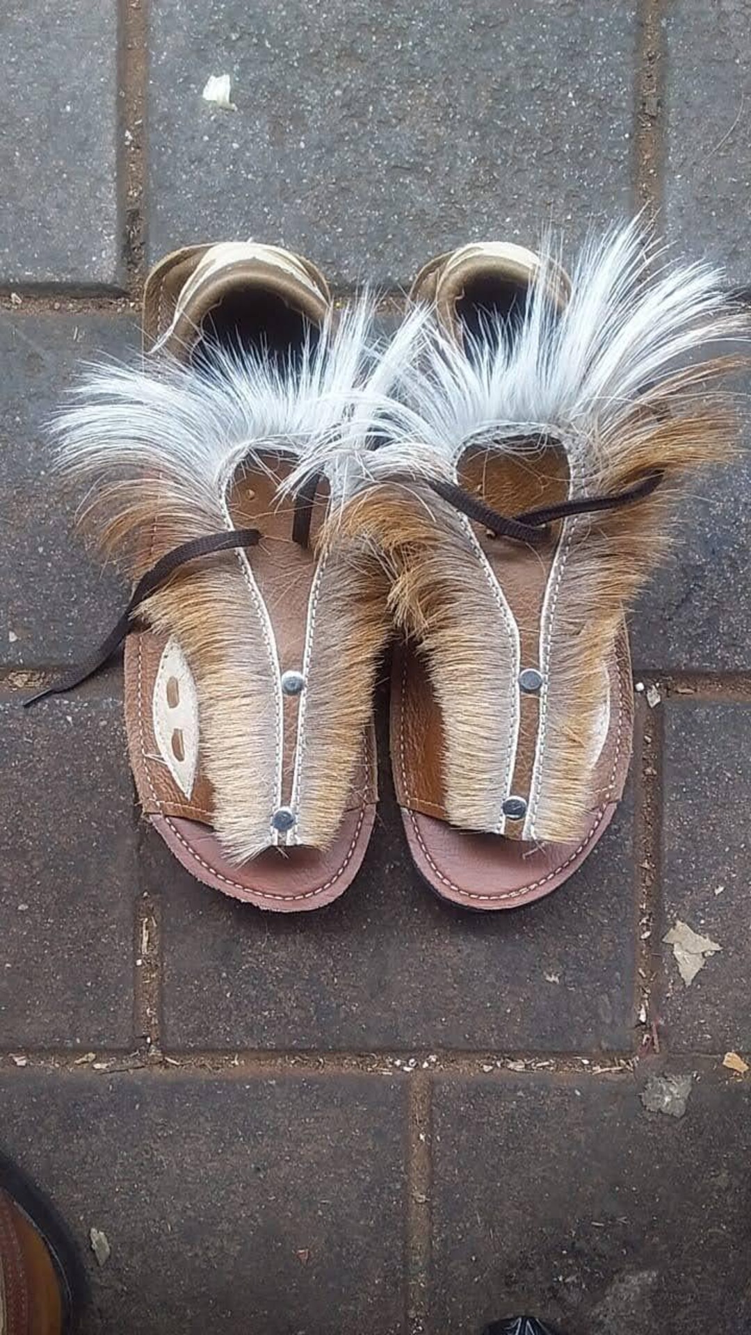 Brown Authentic Zulu Imbadada Sandals Made From Genuine Springbok Hide ...