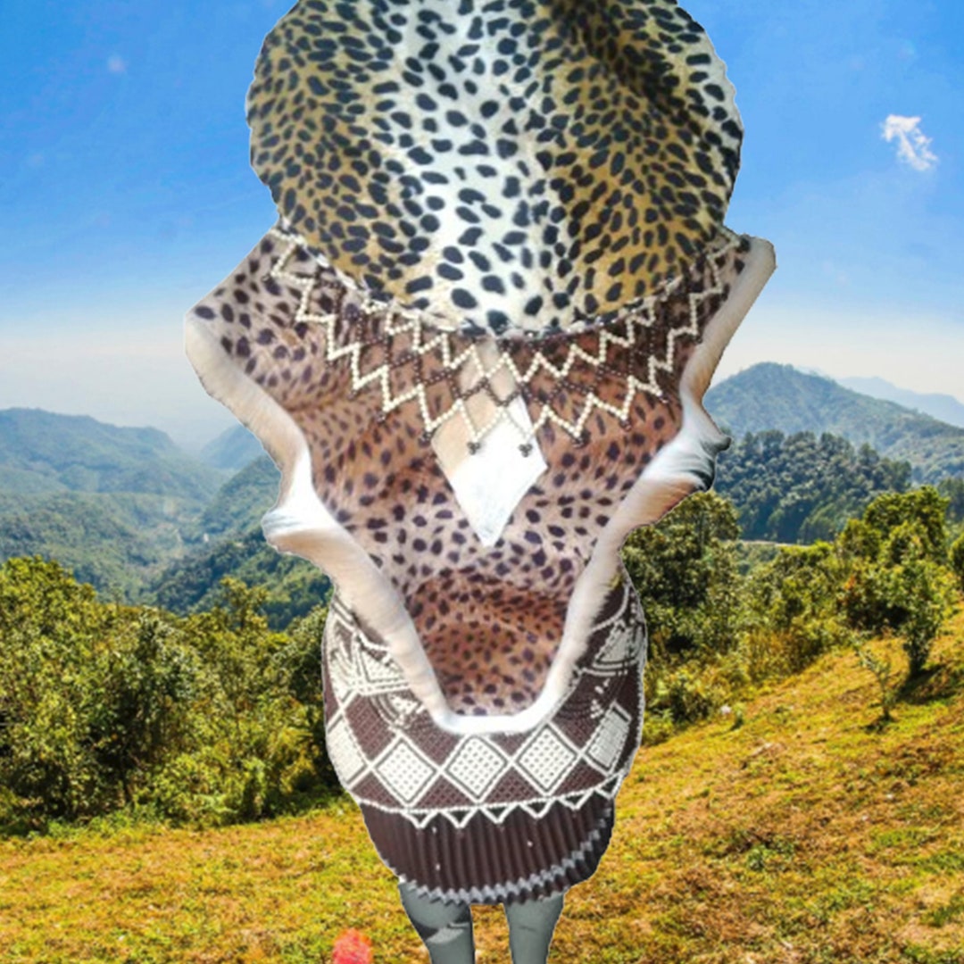 5 in 1 Handmade Leopard Print African Zulu Beaded Zulu Hat Isicholo ...