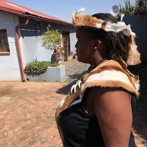 Zulu Royalty Chestguard and Umqhele Headband Set – 100% Authentic ...