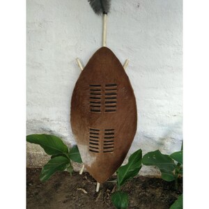 Large White and Brown Zulu Traditional Cultural Shield - Etsy