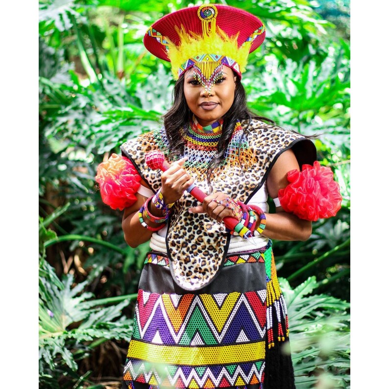 Red Zulu Hat African Hat large Zulu Hat L Isicholo - Etsy