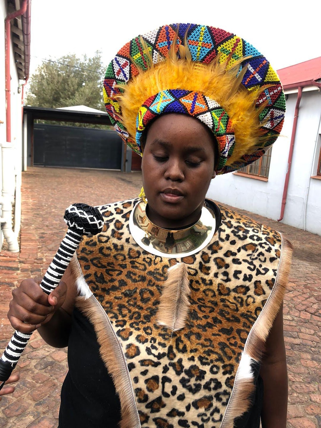 Extra Large Yellow and Brown Zulu Hati Large Zulu Hat |african Hat ...