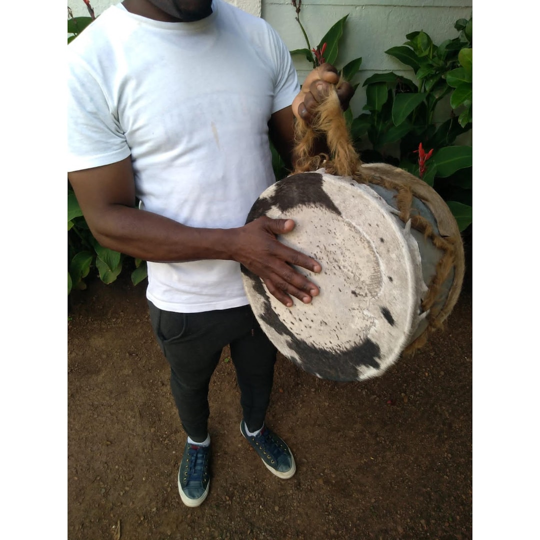 Large Zulu Drum Authentic Cowhide African Drums/ African Musical ...