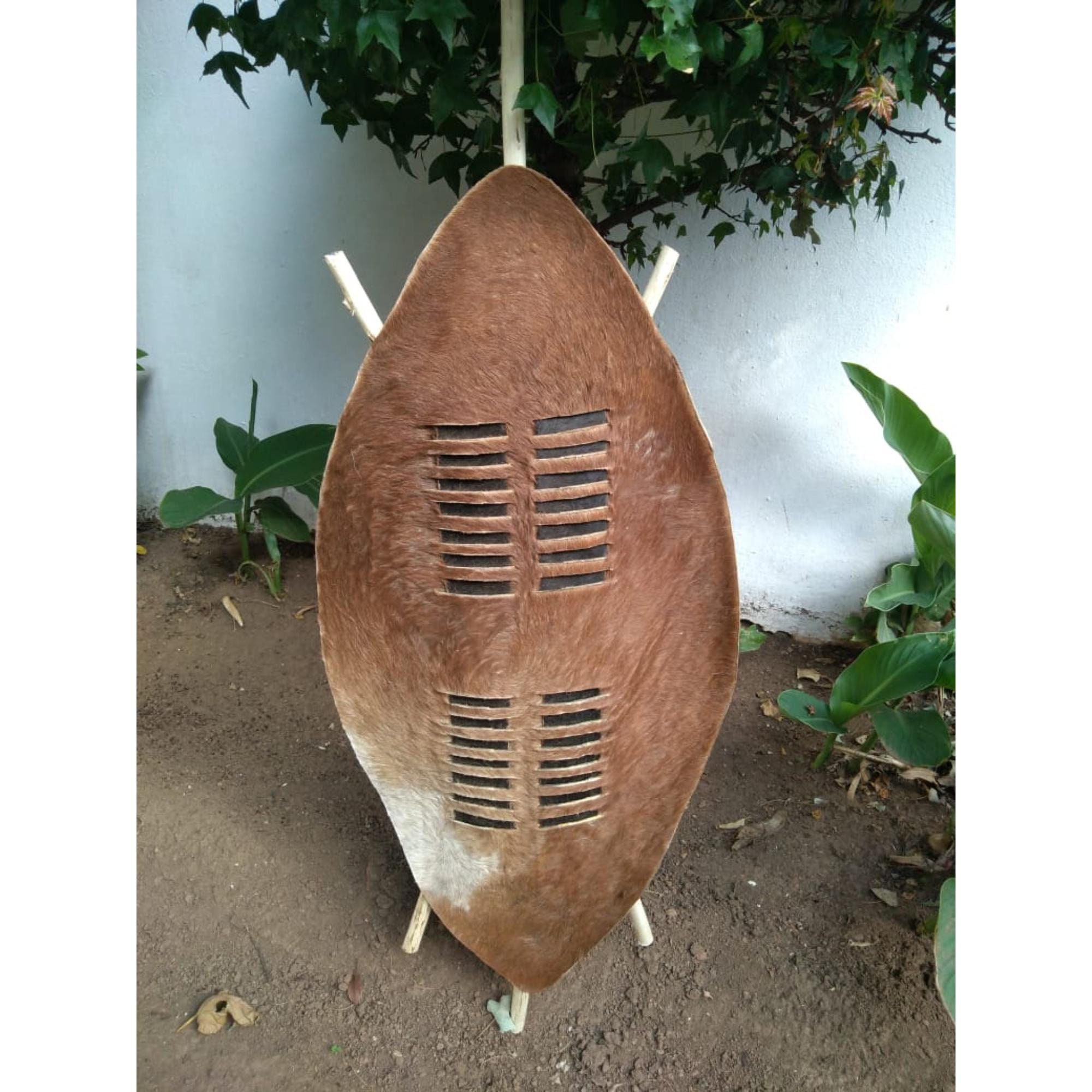 Large White and Brown Zulu Traditional Cultural Shield - Etsy