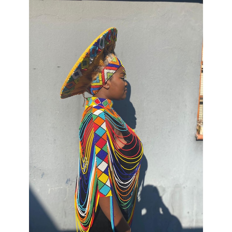 Extra Large Yellow and Brown Zulu Hati Large Zulu Hat |african Hat ...