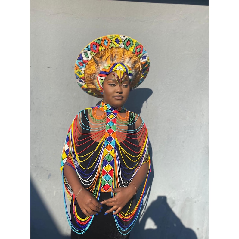 Extra Large Yellow and Brown Zulu Hati Large Zulu Hat |african Hat ...