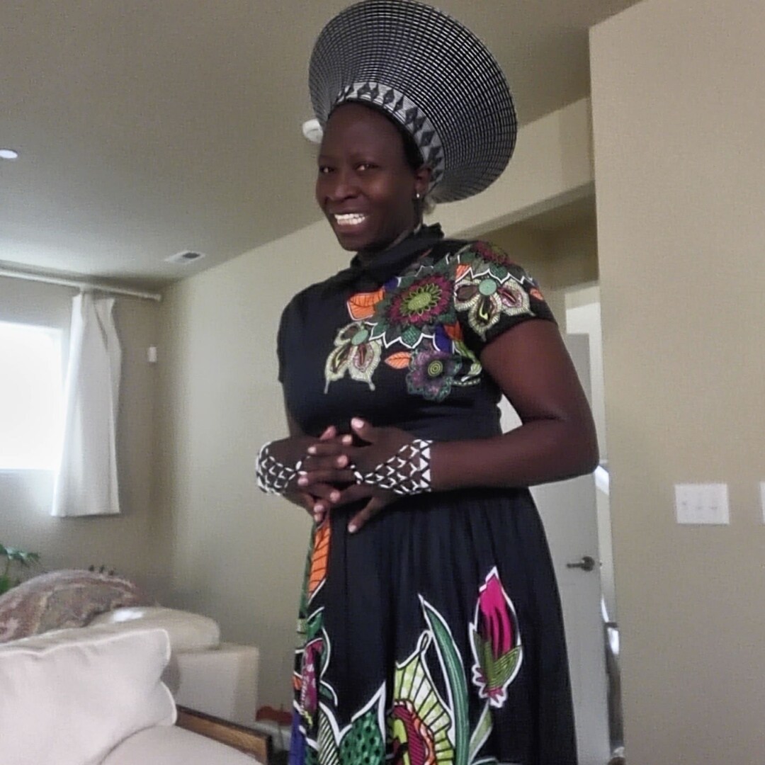 2 in 1 Black and White Large Zulu Hat | African Hat | Isicholo ...