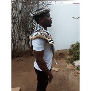 Black and White Zulu Umqhele Mbata Shaka Zulu Ceremony Wedding Attire ...