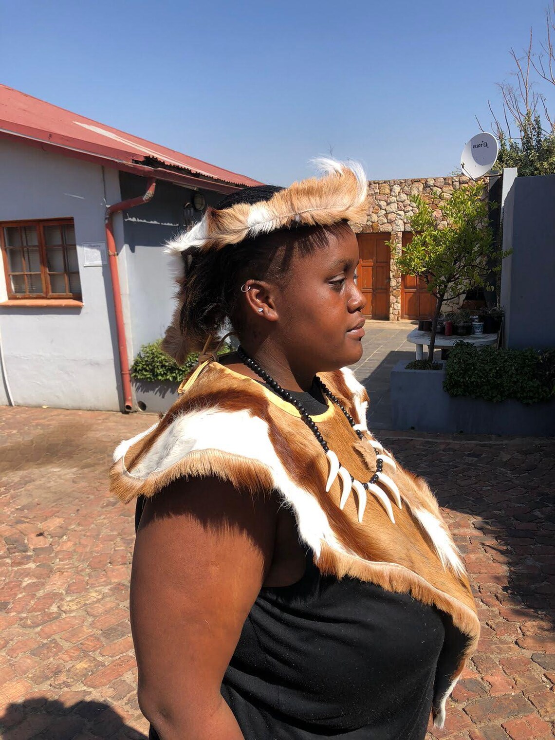 Zulu Royalty Chestguard and Umqhele Headband Set – 100% Authentic ...