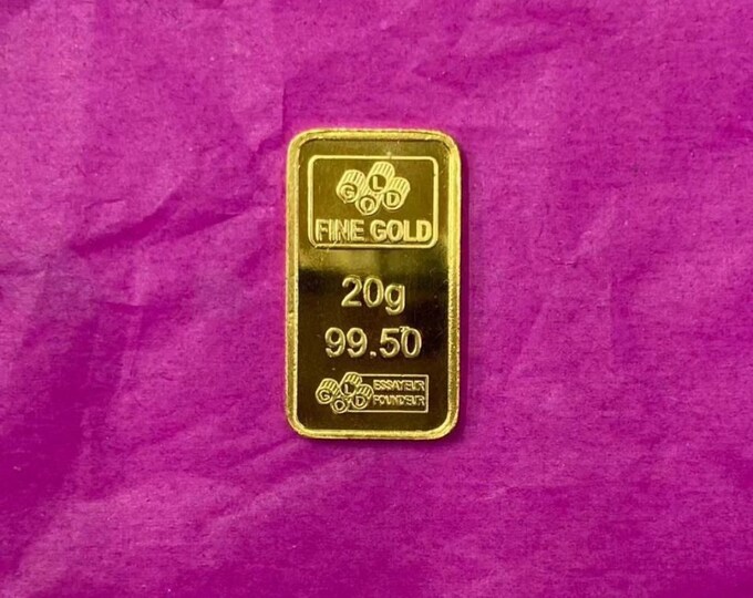 Fine Gold Bar 20 Grams 24K 995.00 - Etsy