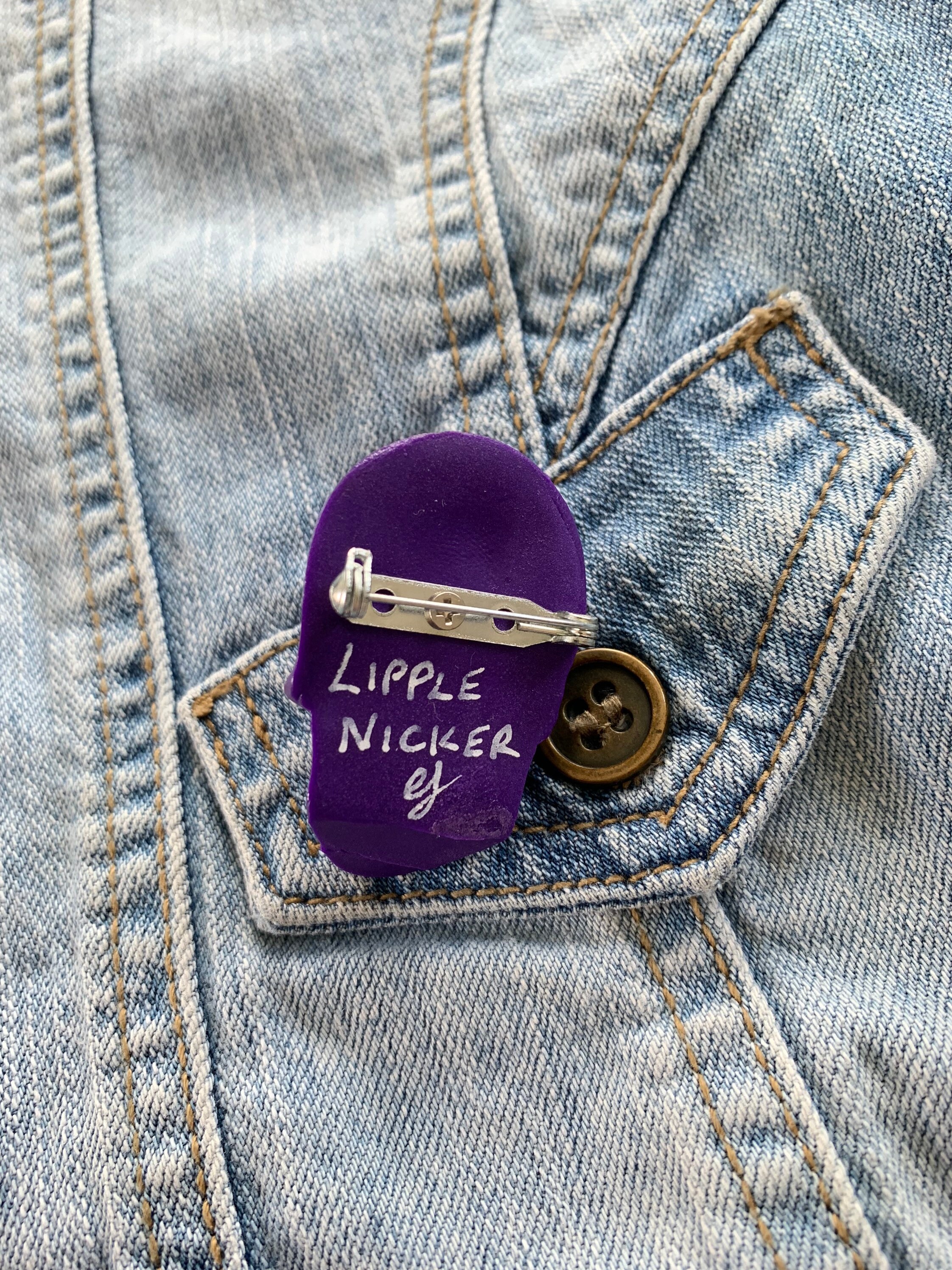 Skull Brooch Pin Badge Purple Skull With Cyclops Eye - Etsy