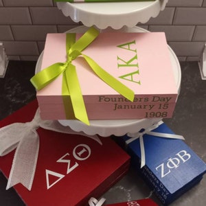 Founders Day | Wooden Book Stack | Alpha Kappa Alpha | Delta Sigma ...