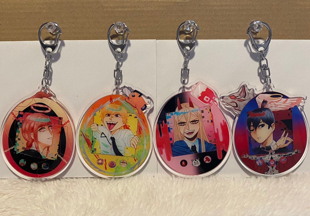 Chainsaw Man Tamagotchi Acrylic Keychain Charms (denji, Power, Aki ...