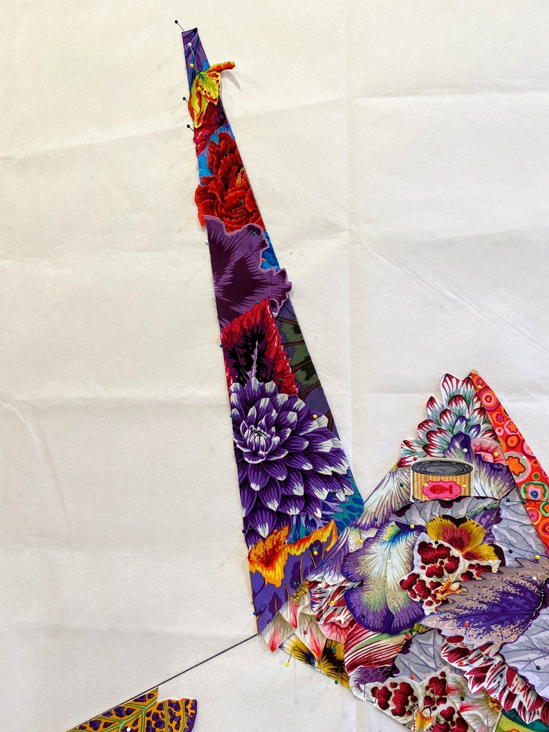 Peace Crane Digital Download Collage Art Quilt Pattern PDF - Etsy