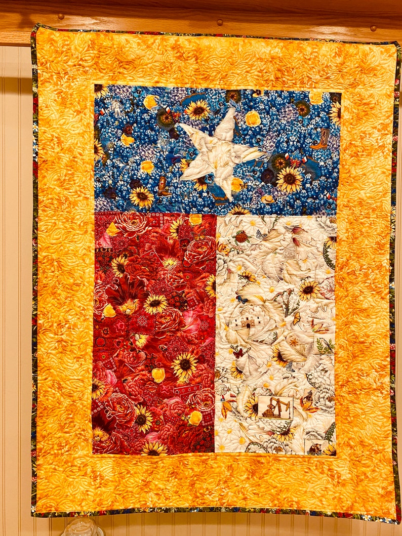 Texas Proud Collage Art Quilt - Digital Download Pattern PDF - Etsy