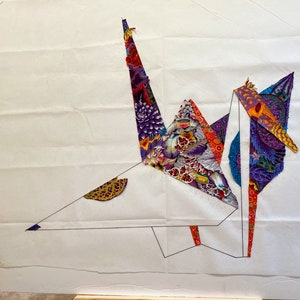 Peace Crane Digital Download Collage Art Quilt Pattern PDF - Etsy