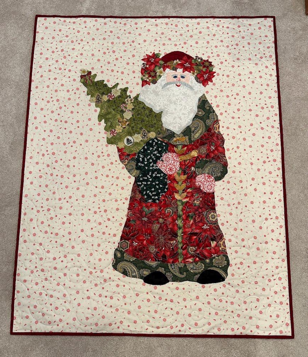 Father Christmas Collage Quilt Pdf Pattern - Etsy