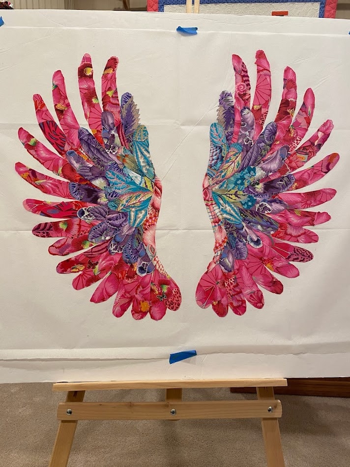 Angel in Flight Collage Quilt Pdf Pattern - Etsy