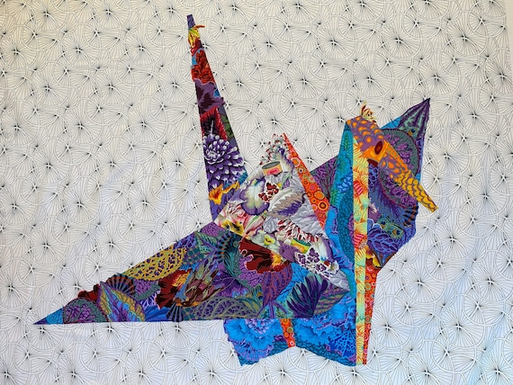 Peace Crane Digital Download Collage Art Quilt Pattern PDF - Etsy