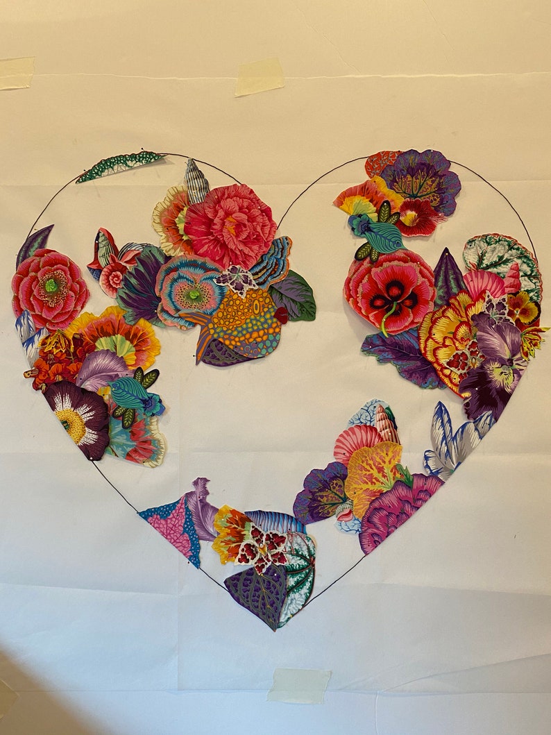 Heart Stopper Collage Art Quilt - Digital Download Pattern PDF - Etsy