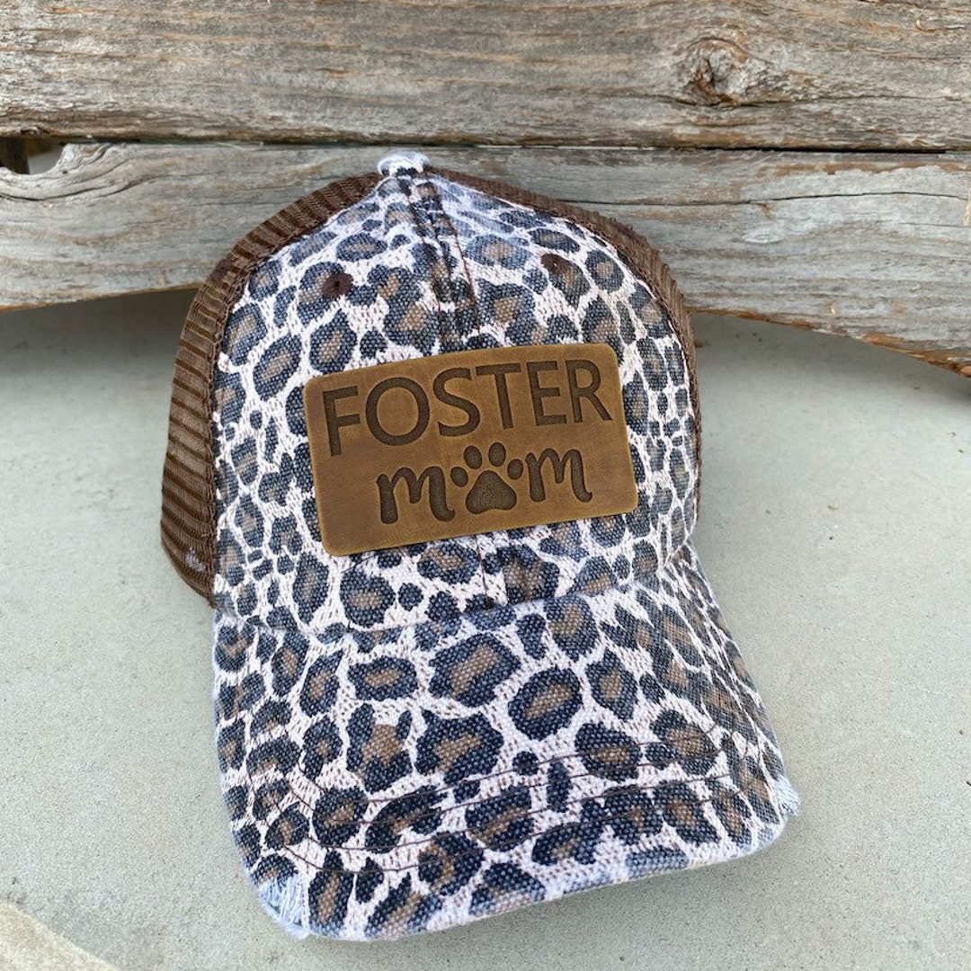 Foster Mom Leather Engraved Hat - Etsy