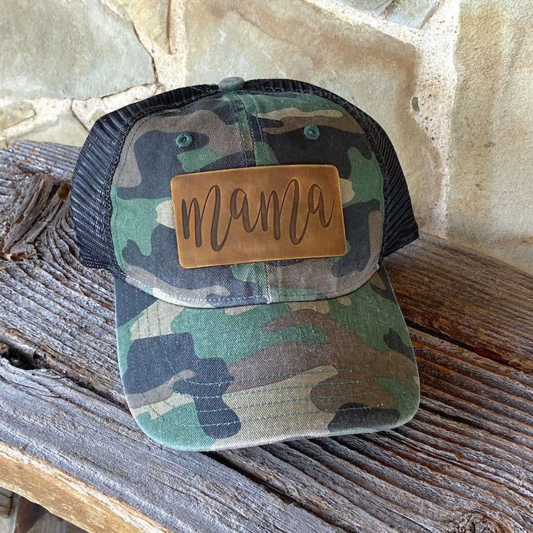 Mama Leather Engraved Hat - Etsy