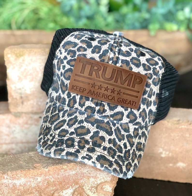 Trump Keep America Great Leather Patch Hat | Etsy