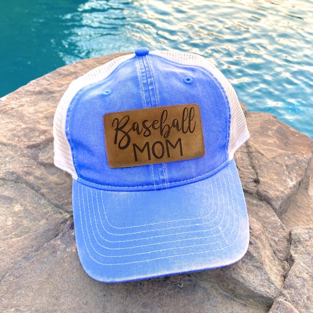Baseball Mom Leather Patch Hat - Etsy