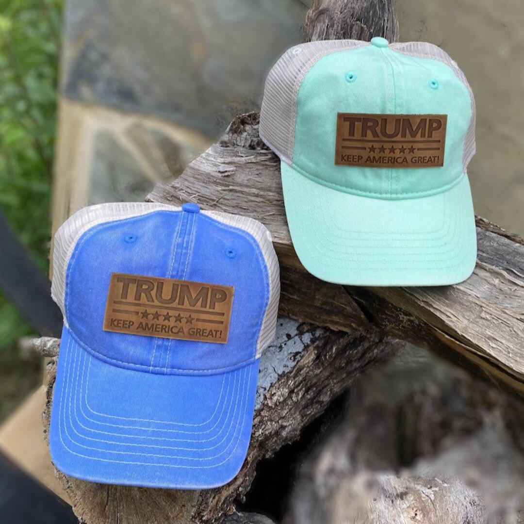 Trump Leather Patch Hat - Etsy