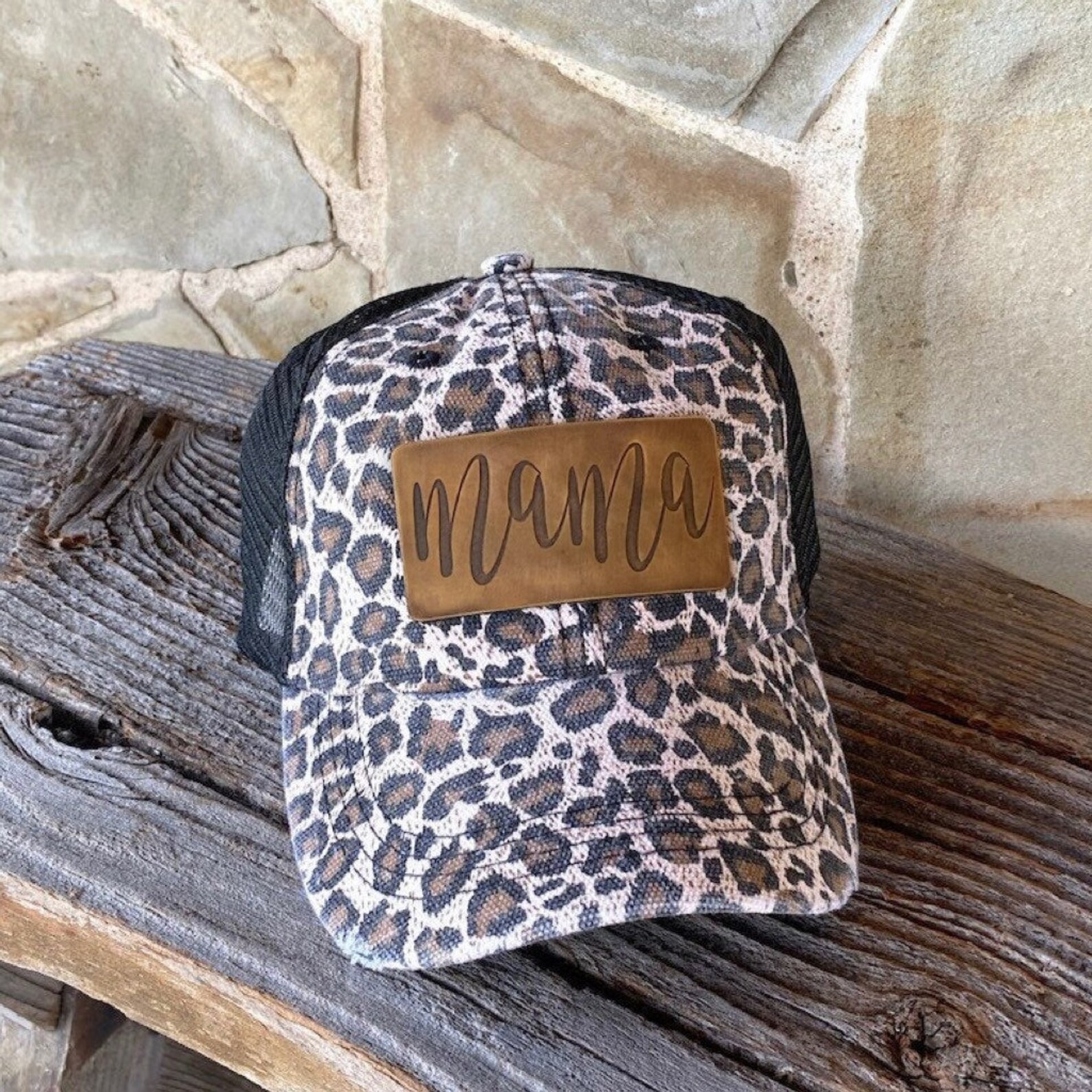 Mama Leather Engraved Hat - Etsy