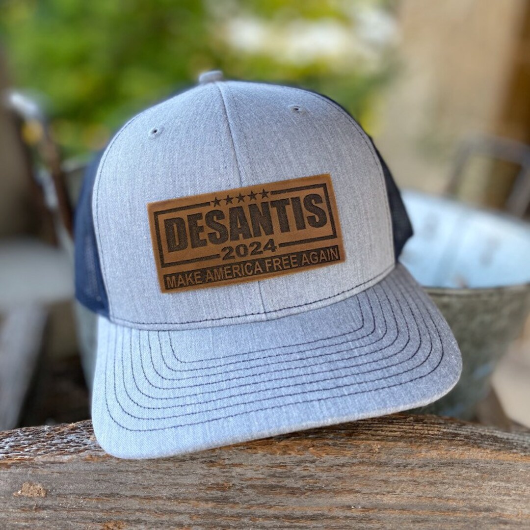 Desantis 2024 Make America Free Again Leather Patch Hat - Etsy