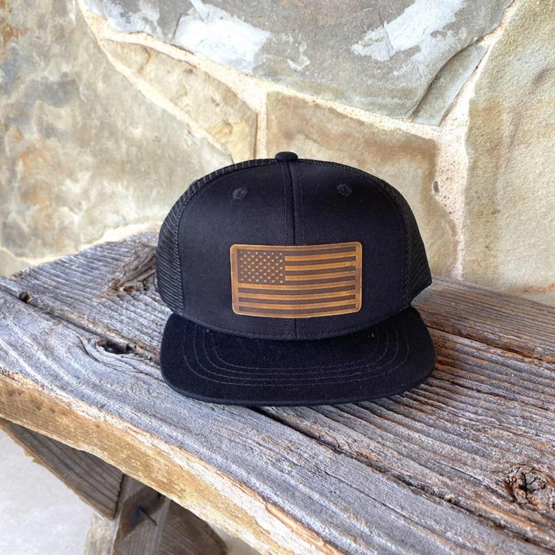 Kids American Flag Leather Patch Hat - Etsy