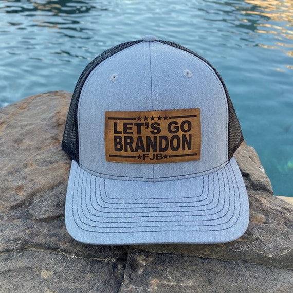 Lets Go Brandon Leather Patch Hat | Etsy