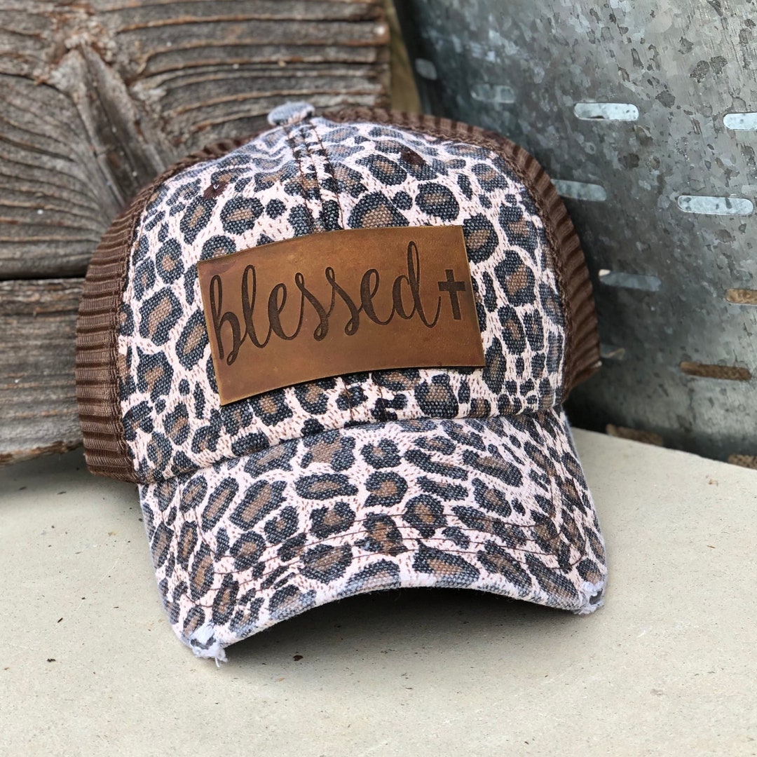 Blessed Leather Engraved Hat - Etsy