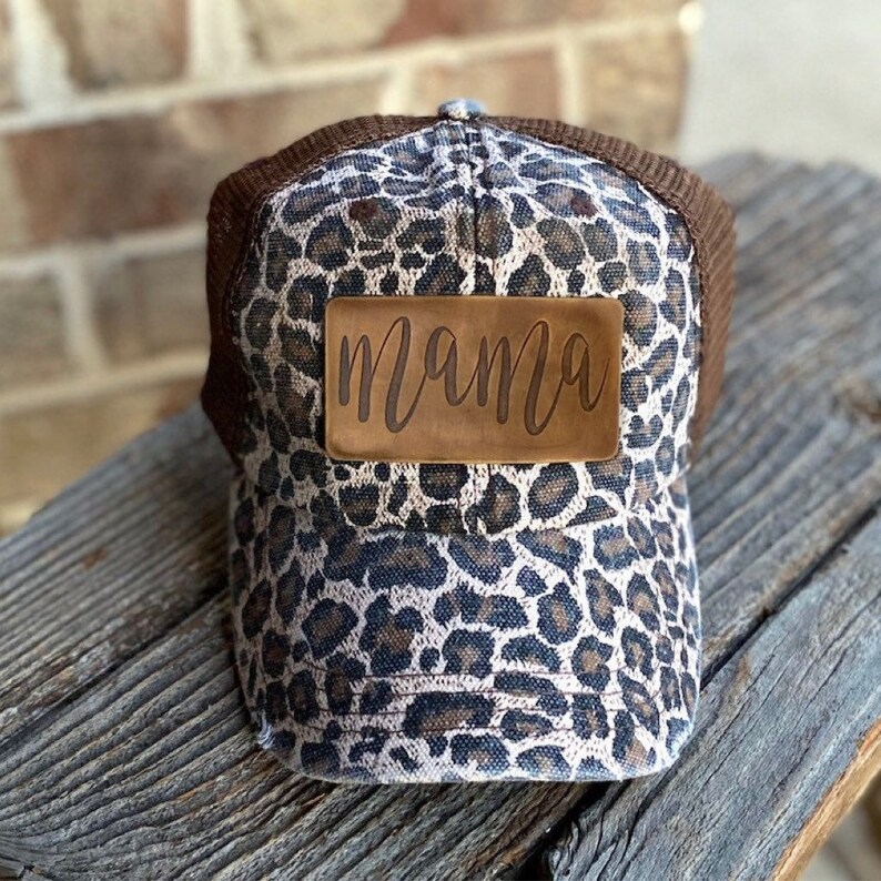 Mama Leather Engraved Hat - Etsy