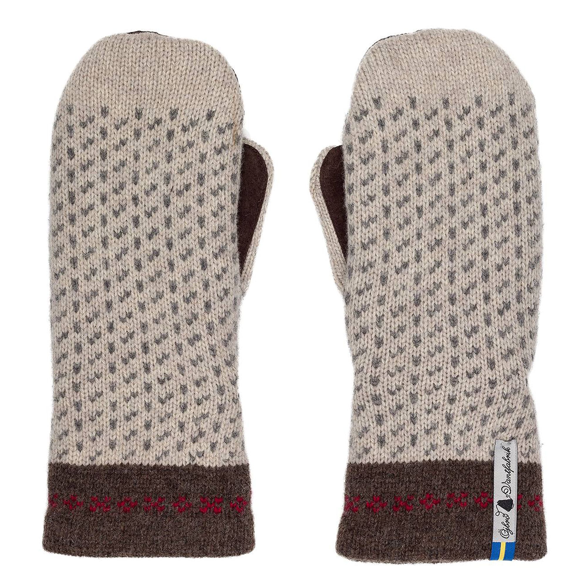 Organic Merino Wool Mittens With Suede Palm by Ojbrovantfabrik Skafto ...