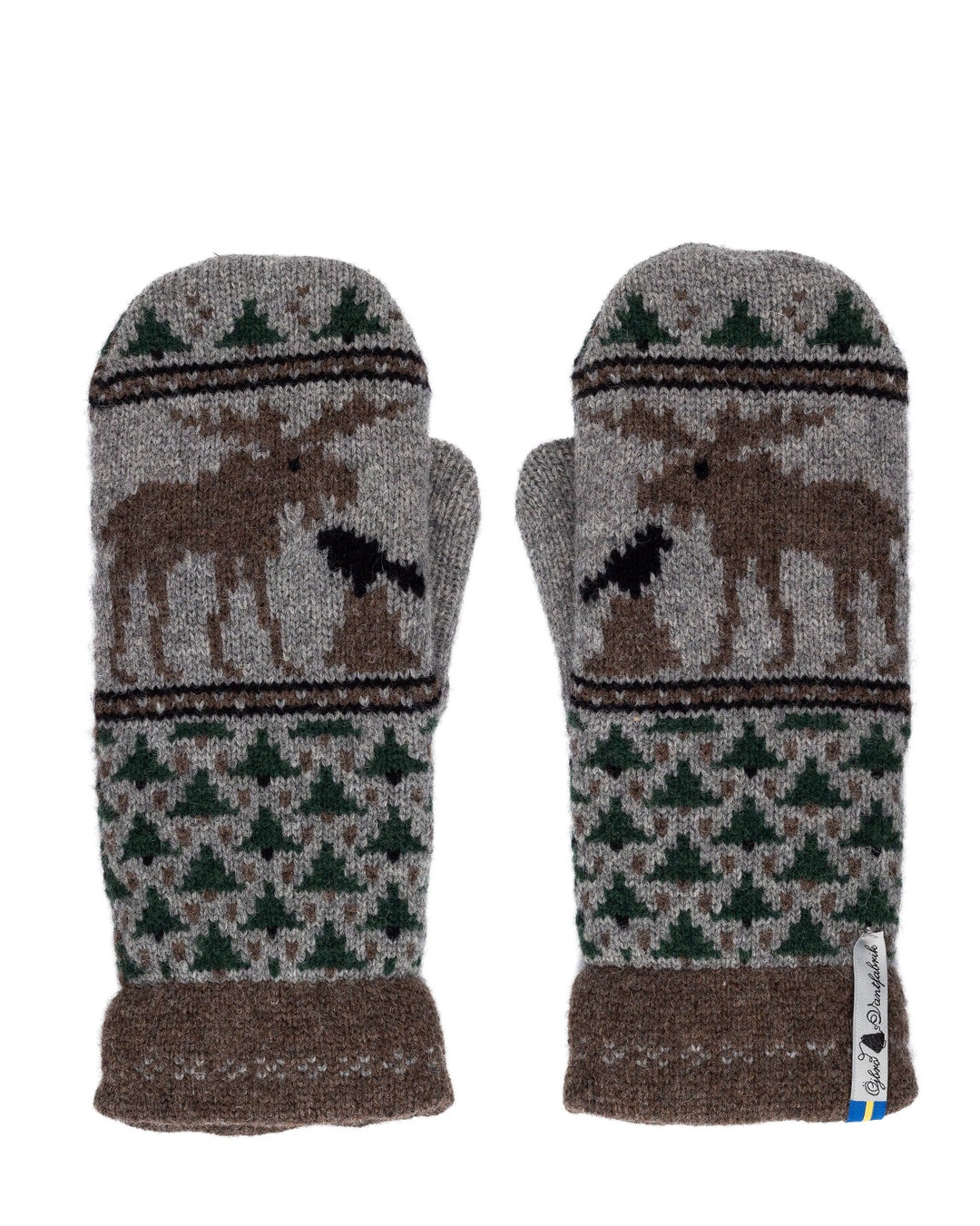 Organic Merino Wool Mittens by Ojbrovantfabrik Skogen Pattern Made in ...