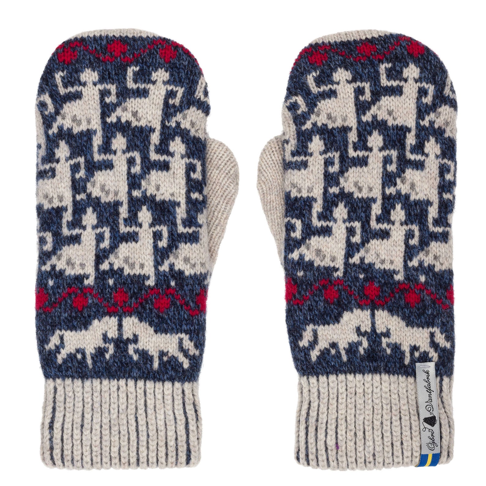 Organic Merino Wool Mittens by Ojbrovantfabrik Ringdans Pattern Made in ...