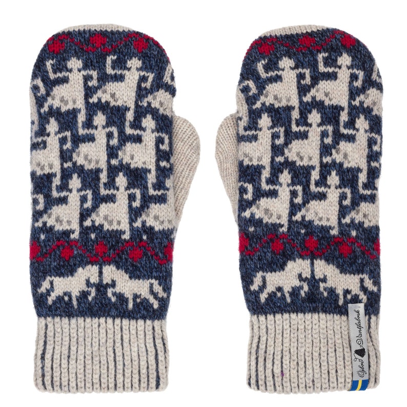 Organic Merino Wool Mittens by Ojbrovantfabrik Ringdans Pattern Made in ...