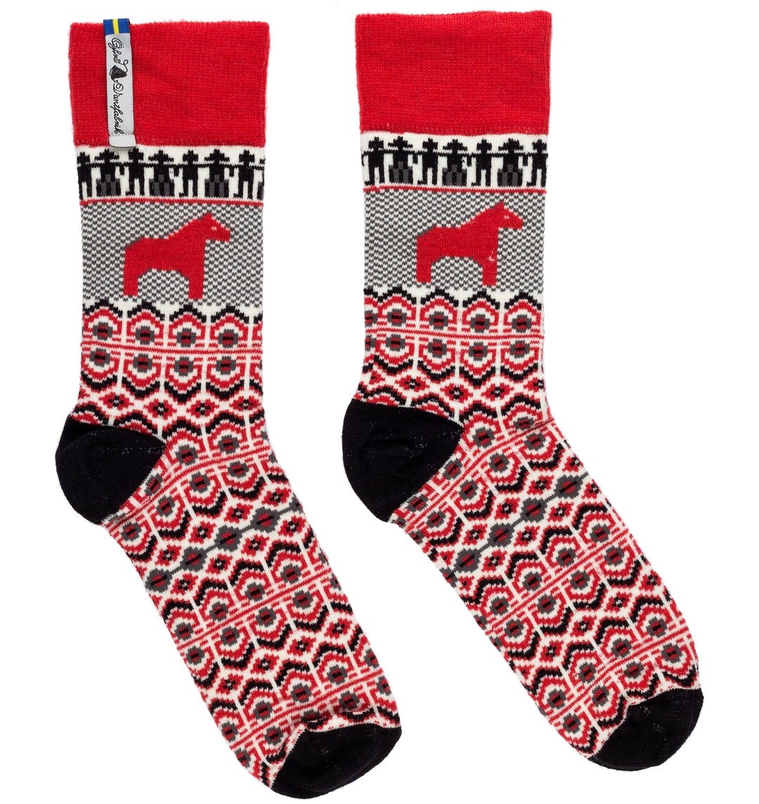 Everyday Swedish Socks - Dalarna Pattern - Merino Wool - Ojbro ...