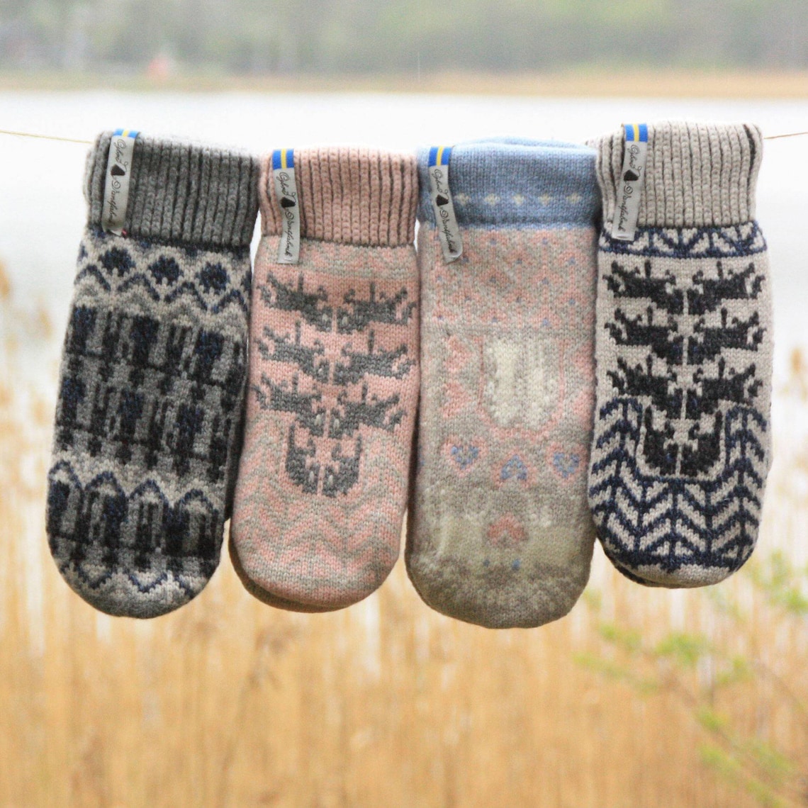 Organic Merino Wool Mittens by Ojbrovantfabrik Skogen Pattern Made in ...