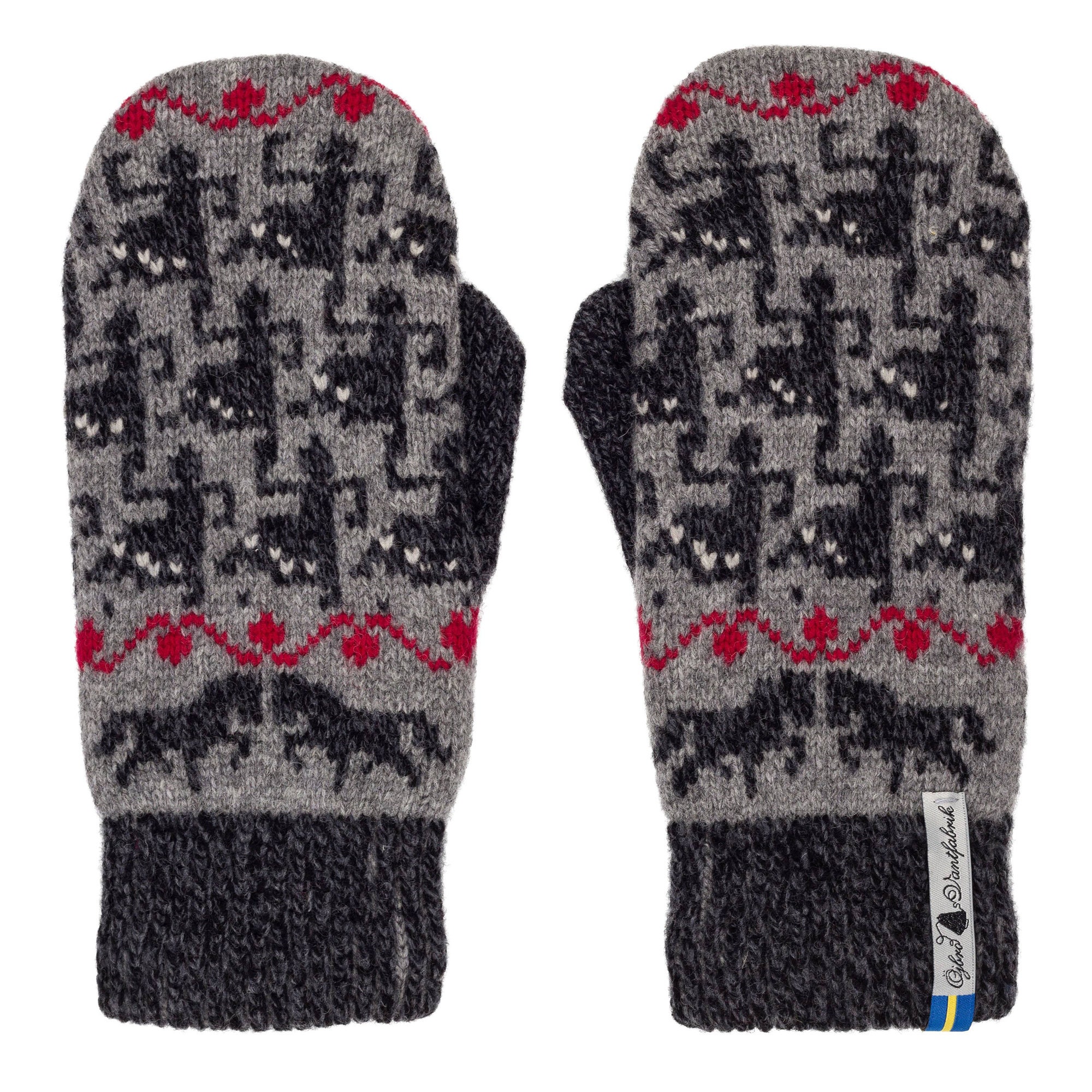Organic Merino Wool Mittens by Ojbrovantfabrik Ringdans Pattern Made in ...