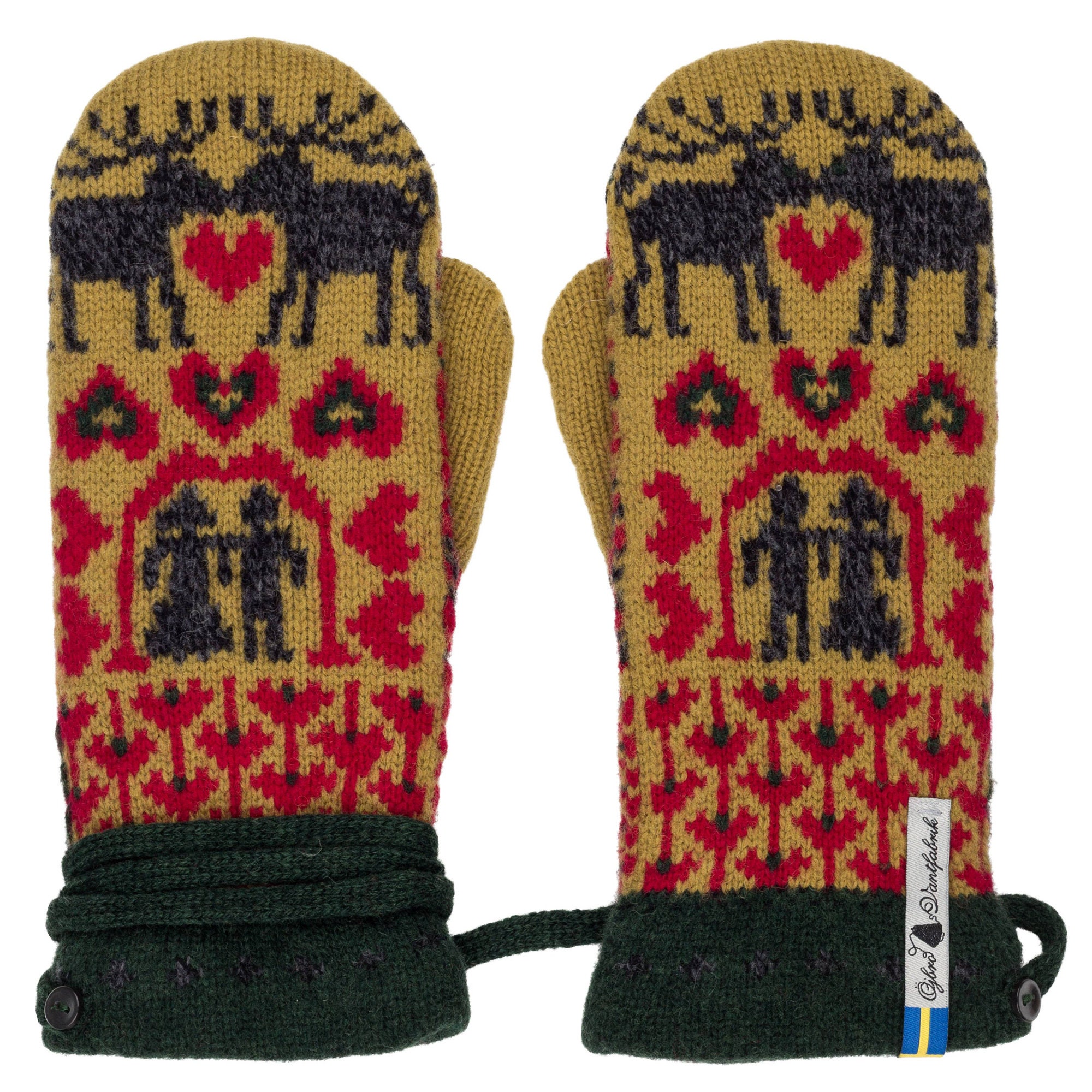 Organic Merino Wool Mittens by Ojbrovantfabrik Fästfolk Pattern Made in ...