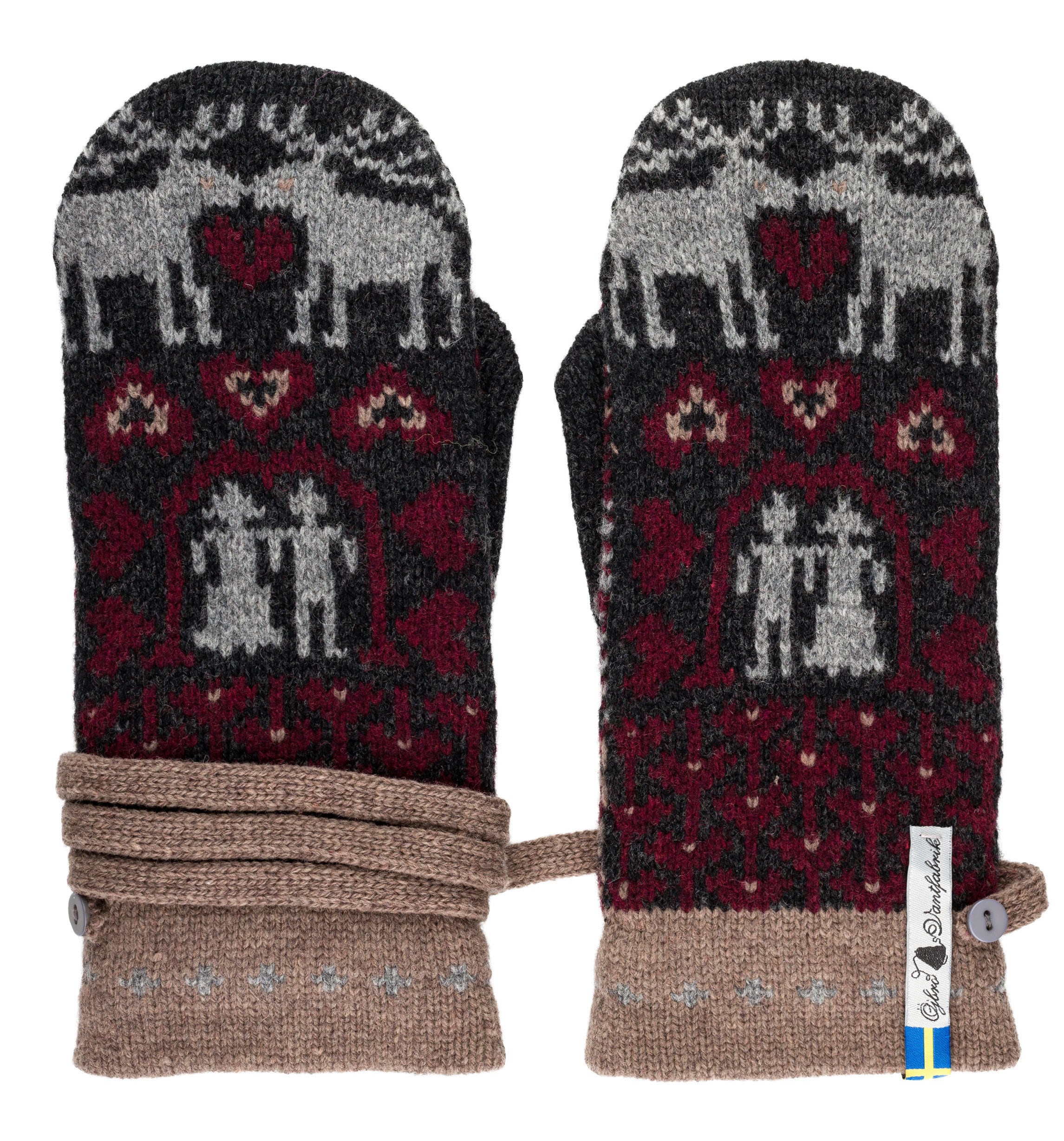 Organic Merino Wool Mittens by Ojbrovantfabrik Fästfolk Pattern Made in ...